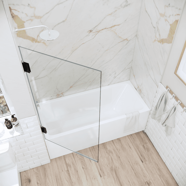 Bathtub Enclosures Right Open Single Swinging Bathtub Screen