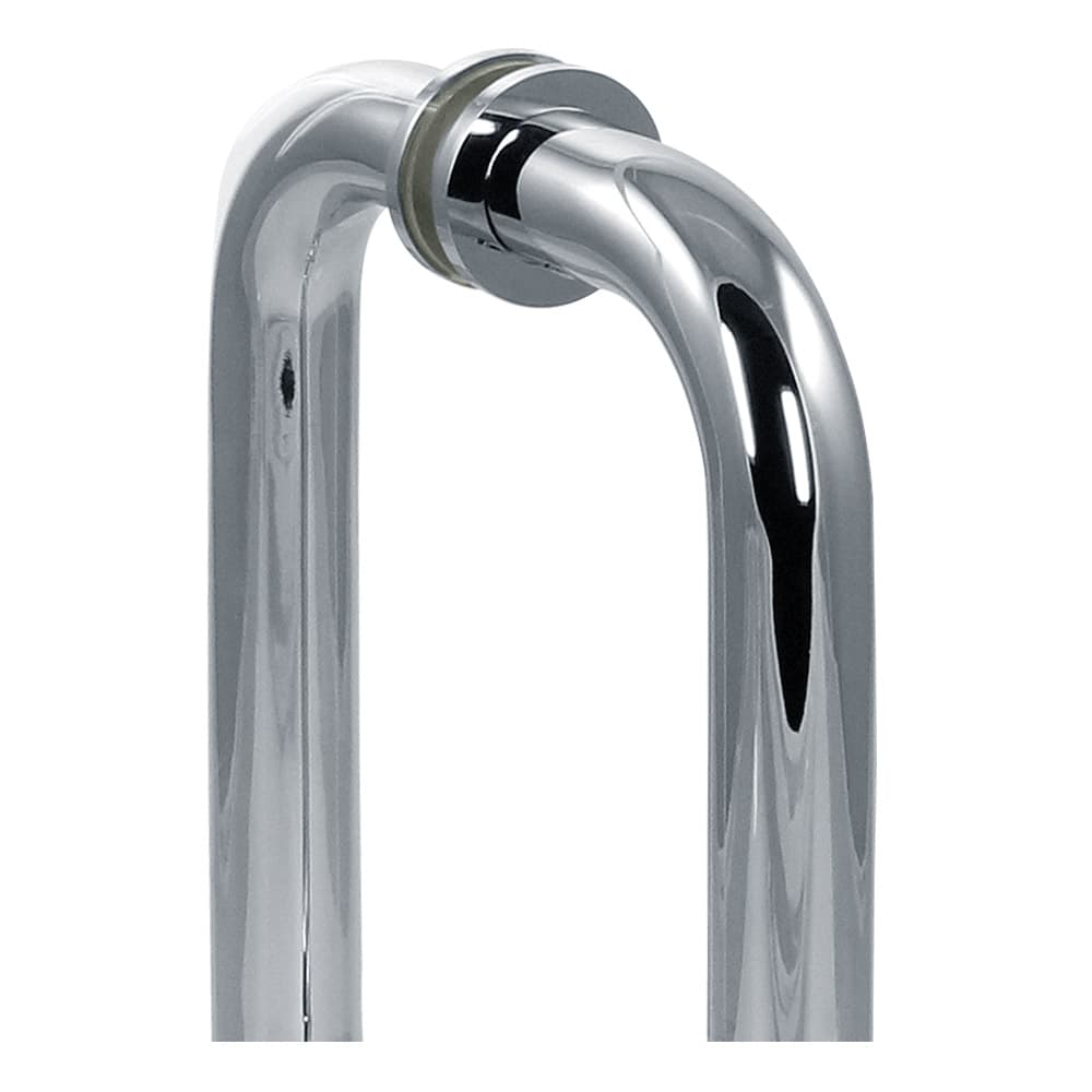 8" Polished Chrome Taurus Pull Handle w/ Washer | Dulles Glass