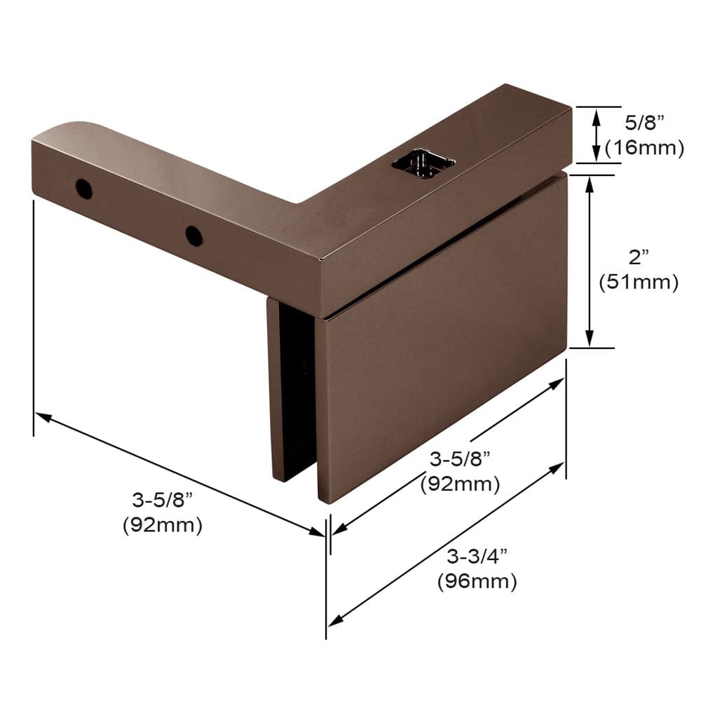 Oil Rubbed Bronze Mars Square Wall Mount Pivot Hinge