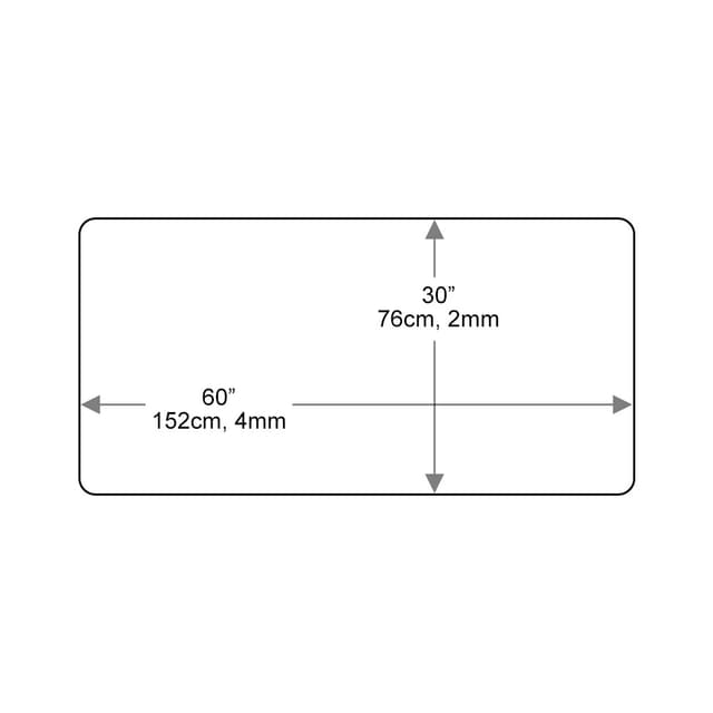 30x60-inch Rectangle Glass Table Top - 1/4-inch Beveled Edge
