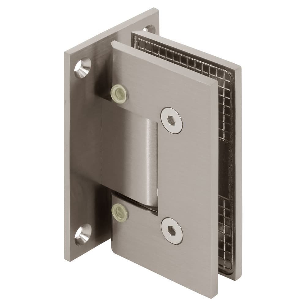 Square Brushed Nickel Venus Adjustable Wall Mount Hinge