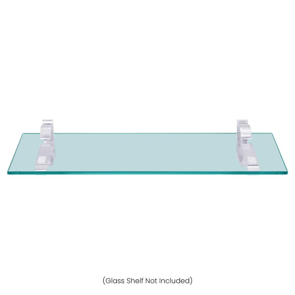 White Designer Aluminum Brackets set of 2 for 3/8"-1/2