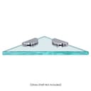 Polished Chrome Rounded Bracket 1pc - 5/16"- 3/8" Glass