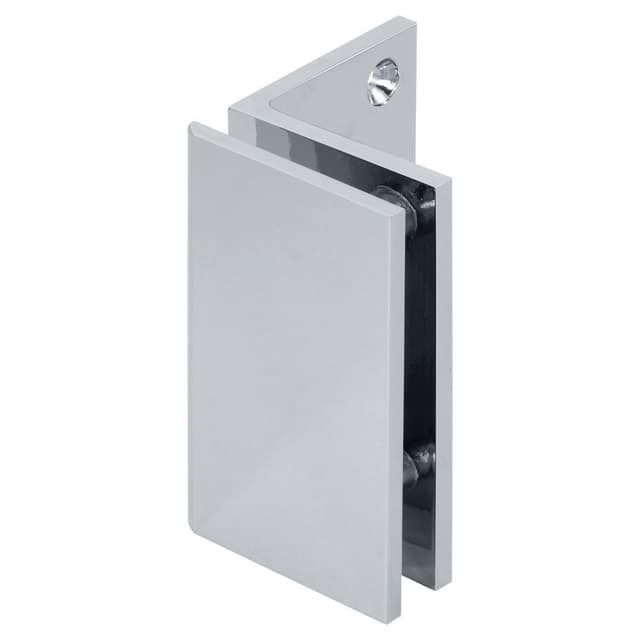 Polished Chrome Square Wall Mount Shower Door Bracket