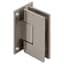 Square Brushed Nickel Venus Adjustable Wall Mount Hinge