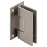 Square Brushed Nickel Venus Adjustable Wall Mount Hinge