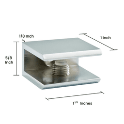 Polished Chrome Square Shelf Bracket 5/16"-3/8" Shelves