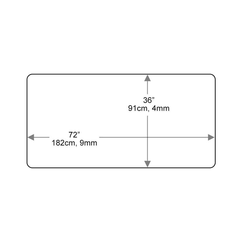 Rectangle 36"x72" Glass Table Tops | Dulles Glass