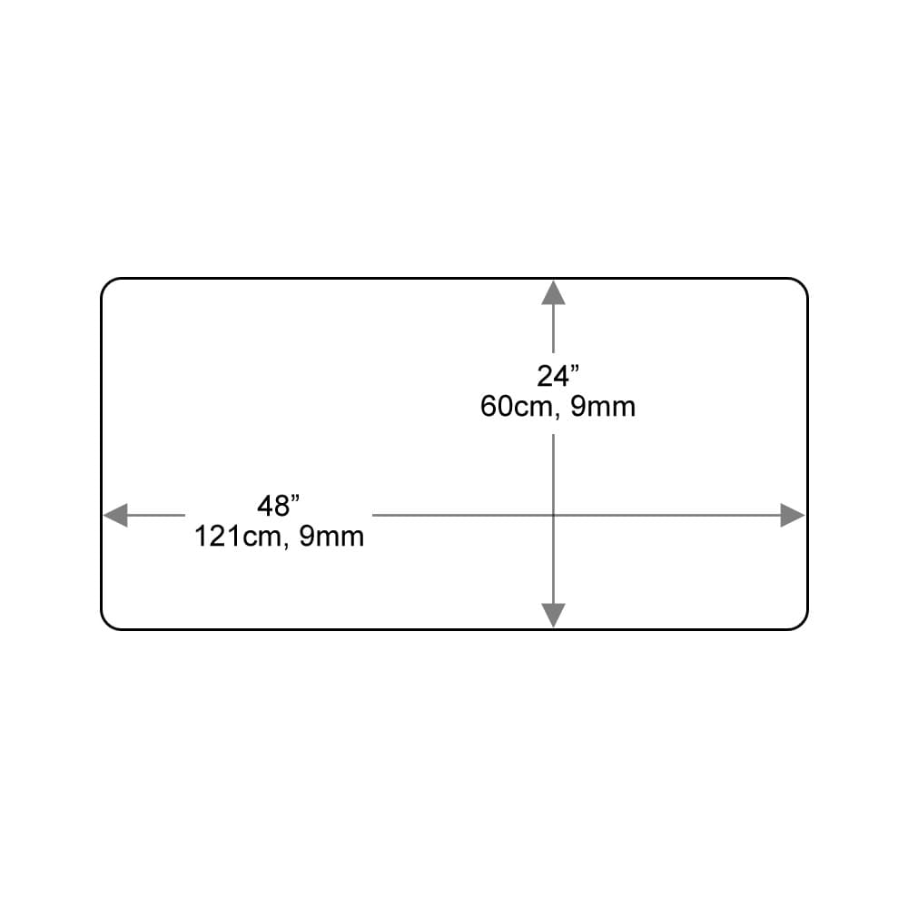 24x48-inch Rectangle Glass Table Top - 3/8-inch Pencil Edge