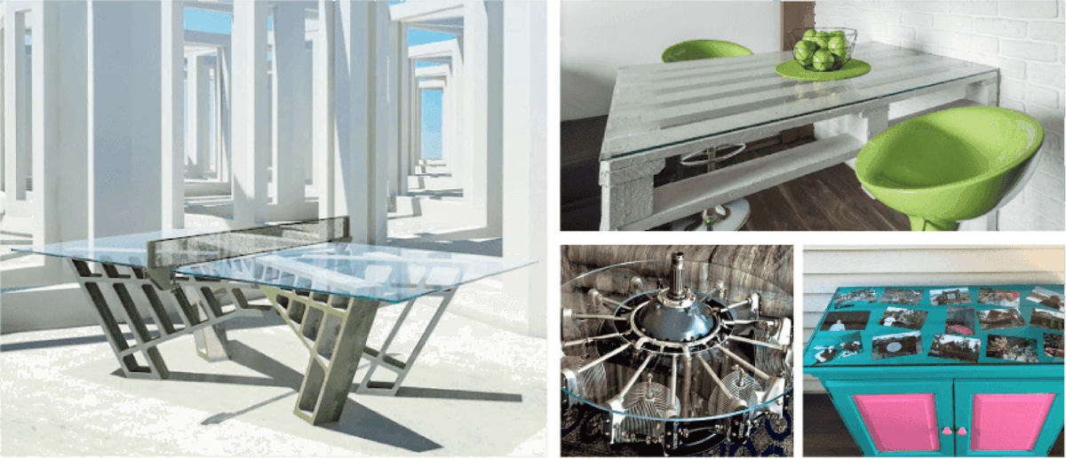 10 Ways to DIY Unique Glass Tables